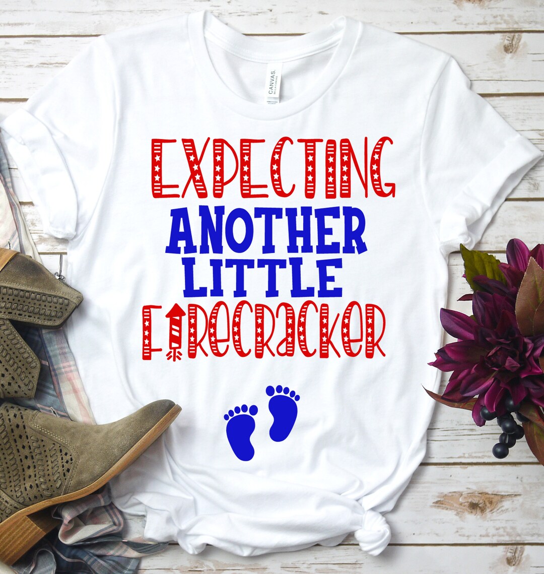Expecting Another Little Firecracker Svg, 4th of July Svg, Pregnancy ...