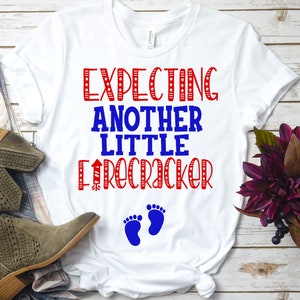 Expecting Another Little Firecracker Svg, 4th of July Svg, Pregnancy ...