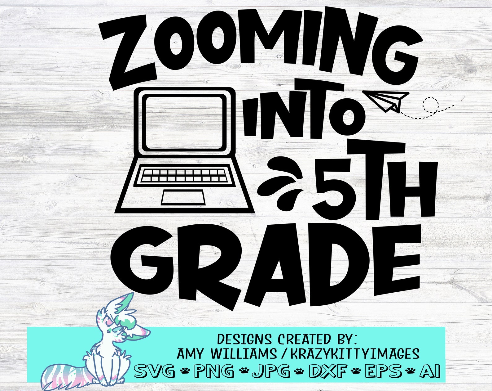 Zooming Into 5th Grade Svg, Fifth Grade Svg,back to School Svg, Online ...