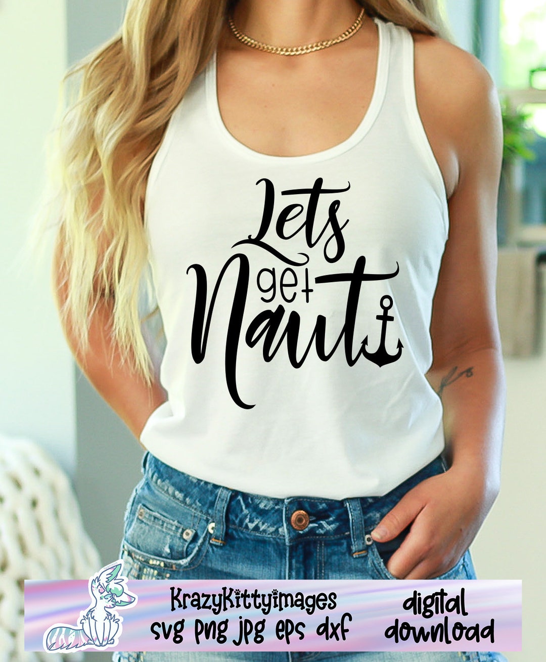 Lets Get Nauti Svg, Cruise Shirt Svg, Funny Beach Shirt Svg, Anchor Svg ...