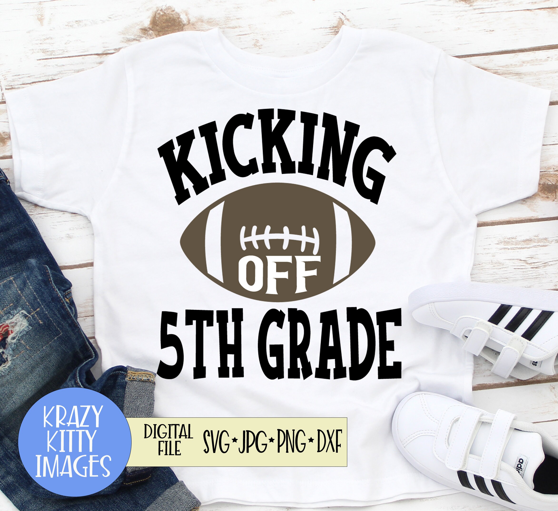 5th Grade Svg Fifth Grade Svg Back to School Svg Kicking | Etsy
