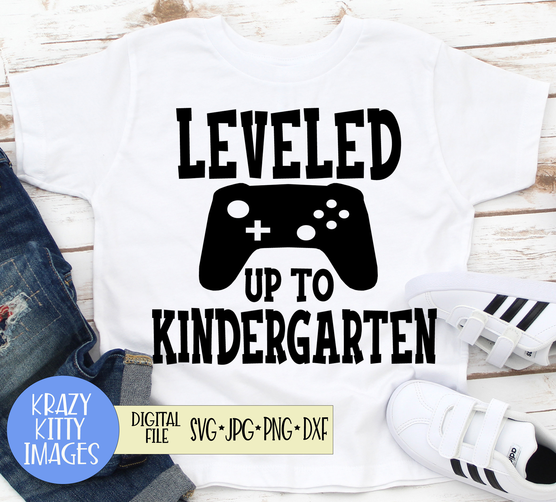 Leveled up to Kindergarten Svg School SVG Svg Cut File | Etsy