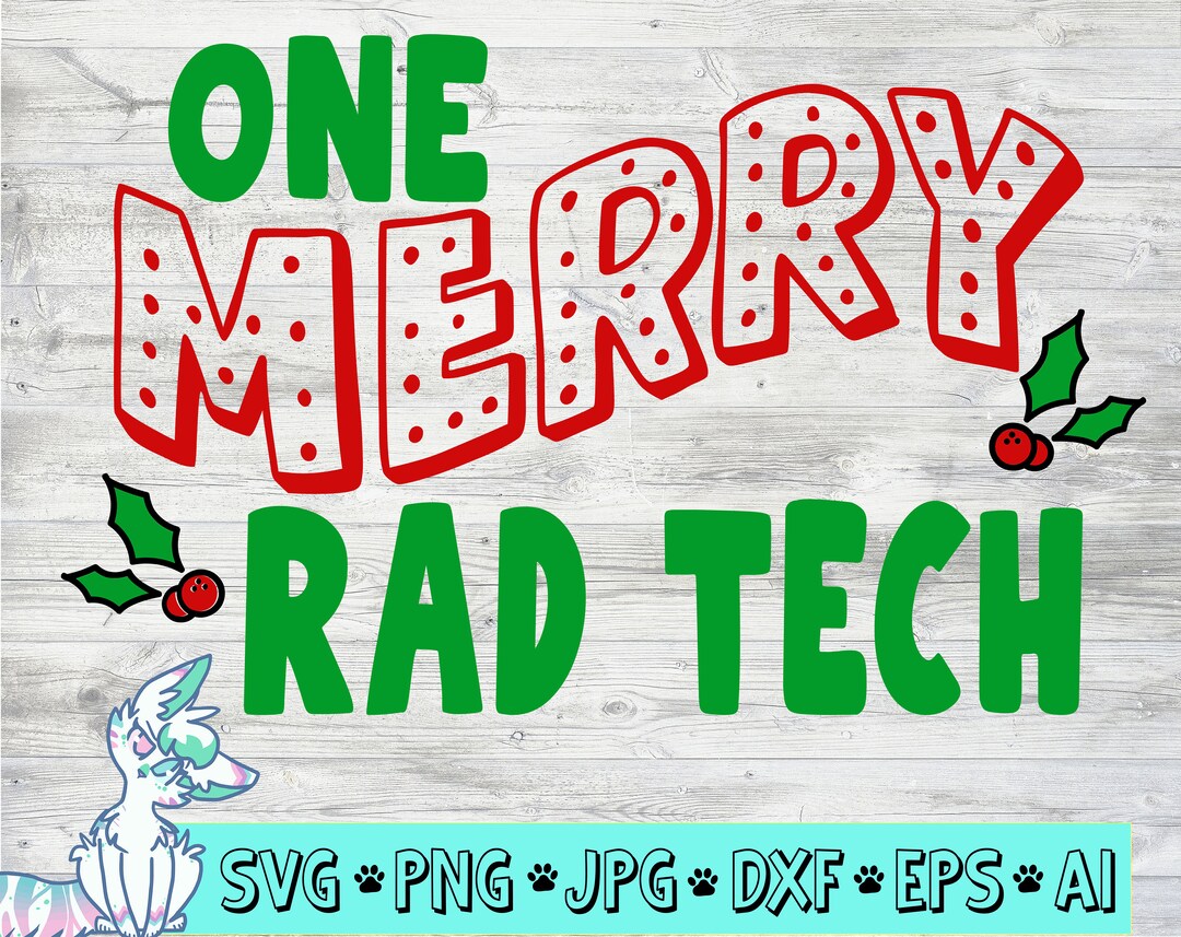 One Merry Tech Svg, Christmas Svg, Radiation Tech Svg, Tech Christmas ...