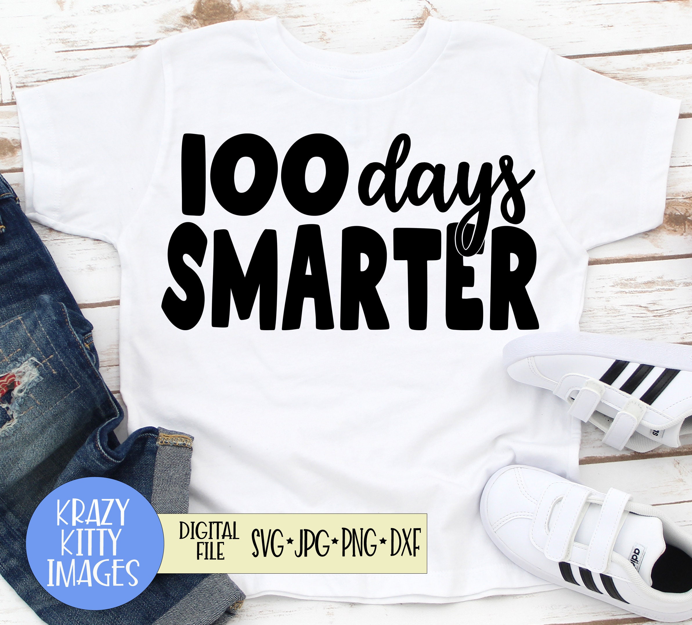 100 Days Smarter Svg Cut File School Svg 100 Days Of Etsy