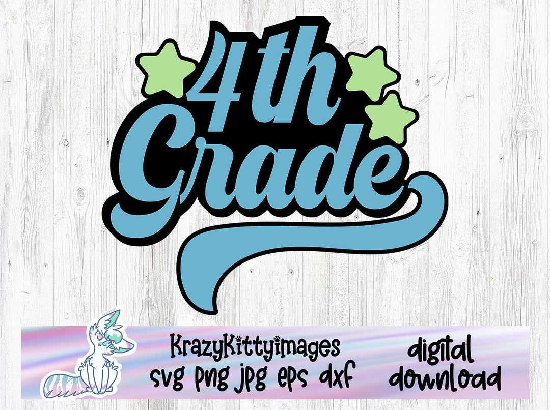 Back to School Svg, 4th Grade Back to School Svg, Fourth Grade Svg ...