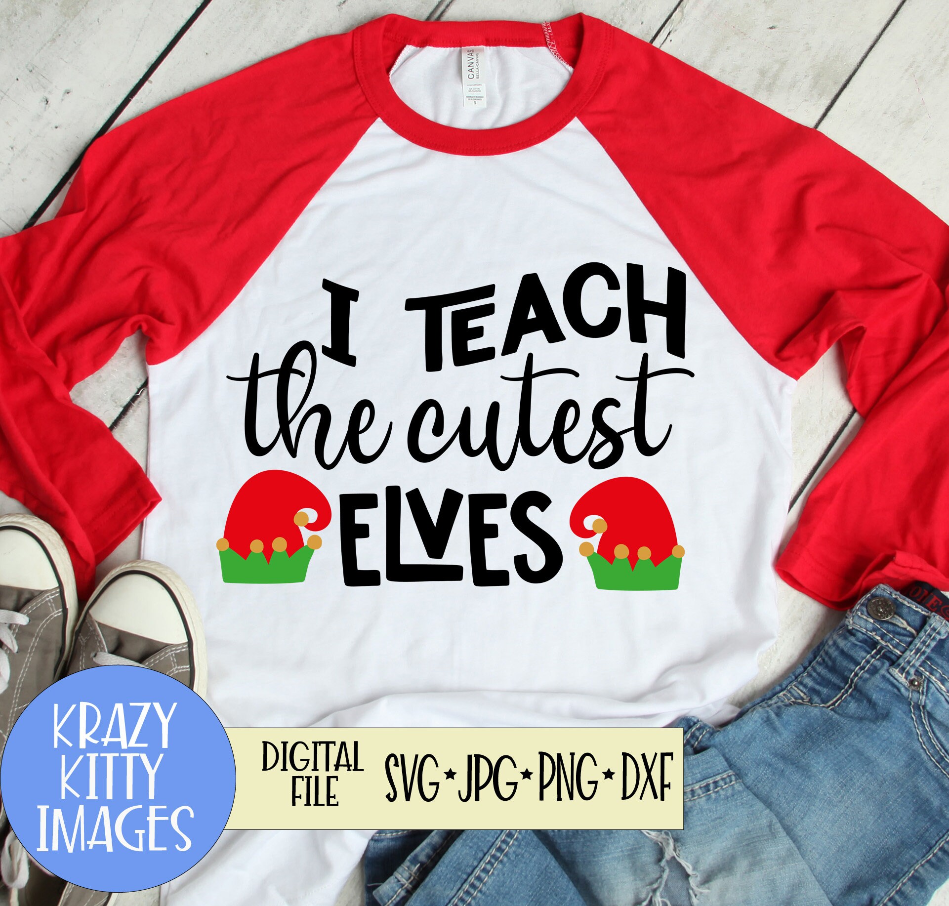 Teacher Christmas Svg I Teach the Cutest Elves Svg Christmas | Etsy