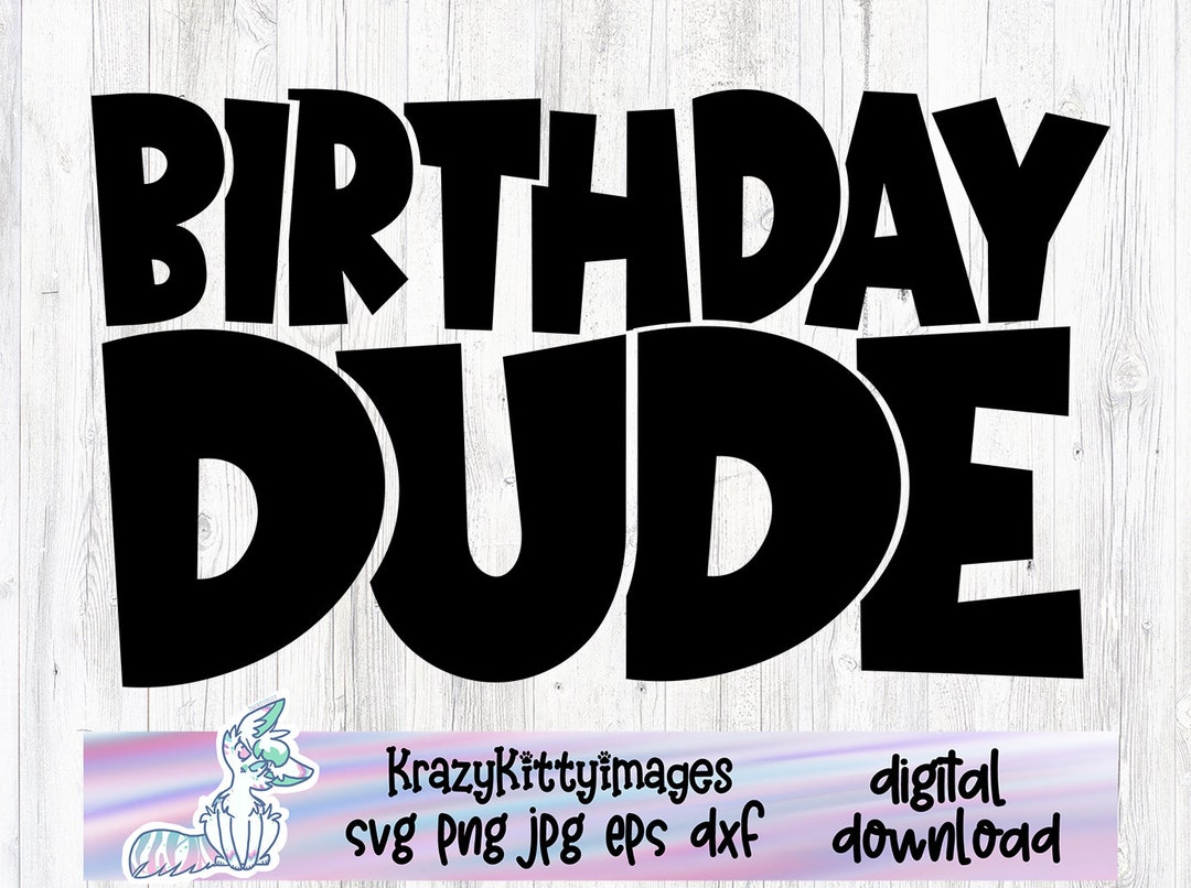 The Birthday Dude Svg, Boys Birthday Svg, Boys 1st Birthday Svg ...