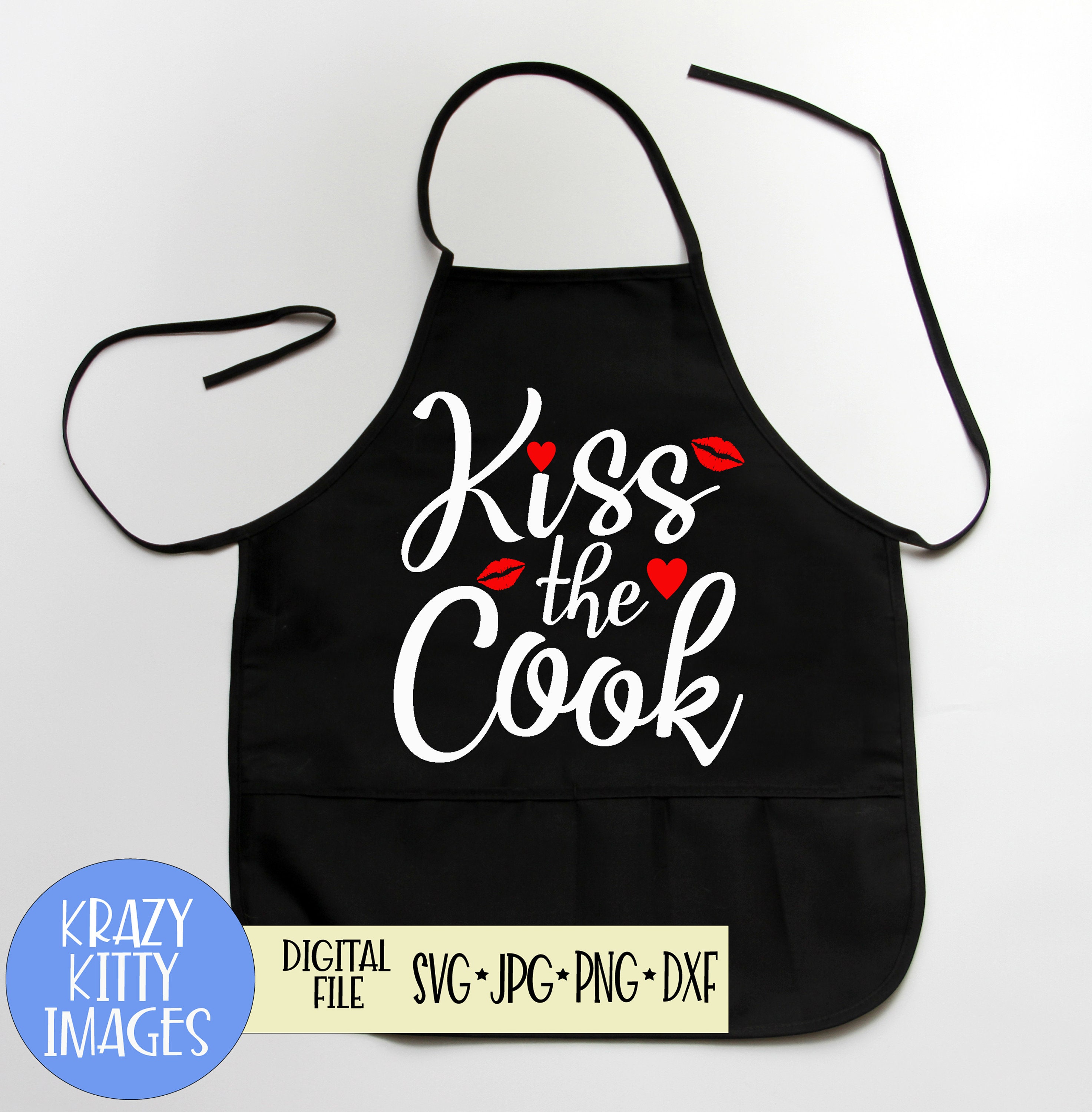 Kiss the Cook Svg Kitchen Apron Svg Svgs for Kitchen Towels | Etsy