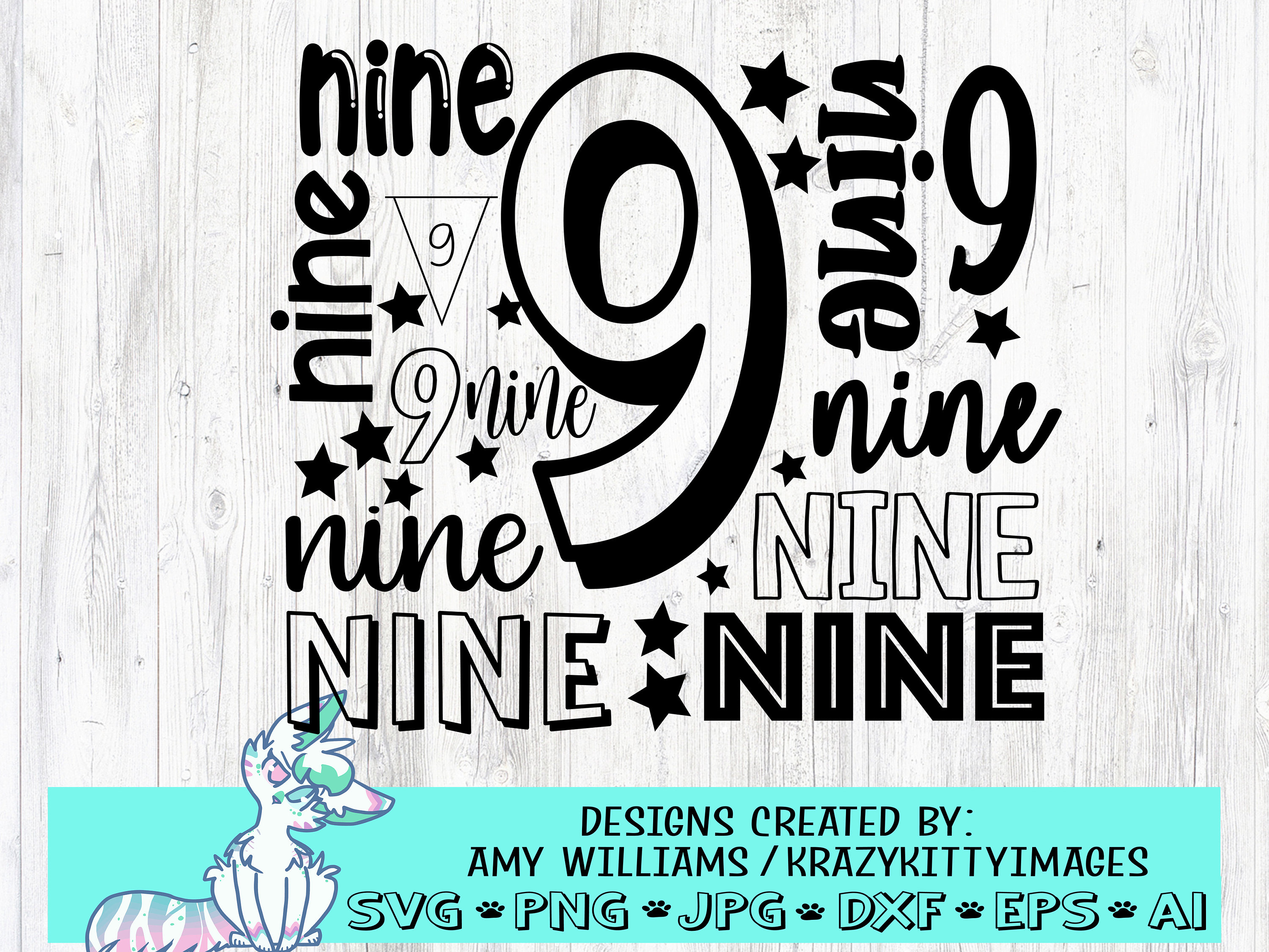 Number 9 Birthday Svg Nine Svg 9 Year Old Svg Ninth - Etsy