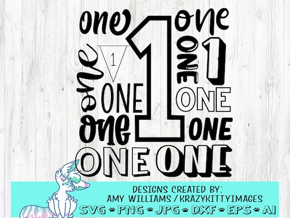 Number 1 Birthday Svg One Svg One Year Old Svg First - Etsy