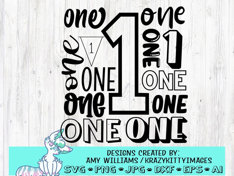 Number 1 Birthday Svg One Svg One Year Old Svg First - Etsy