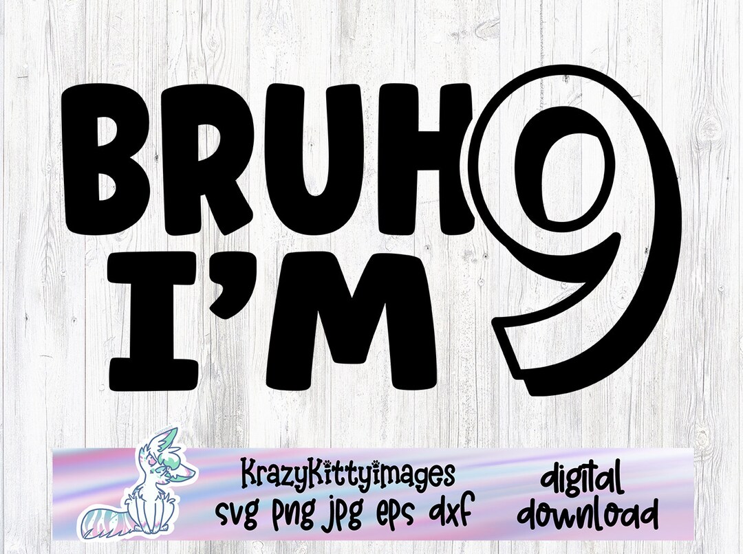 Ninth Birthday Svg, 9 Years Old Birthday Boy Cut File, Funny Birthday ...