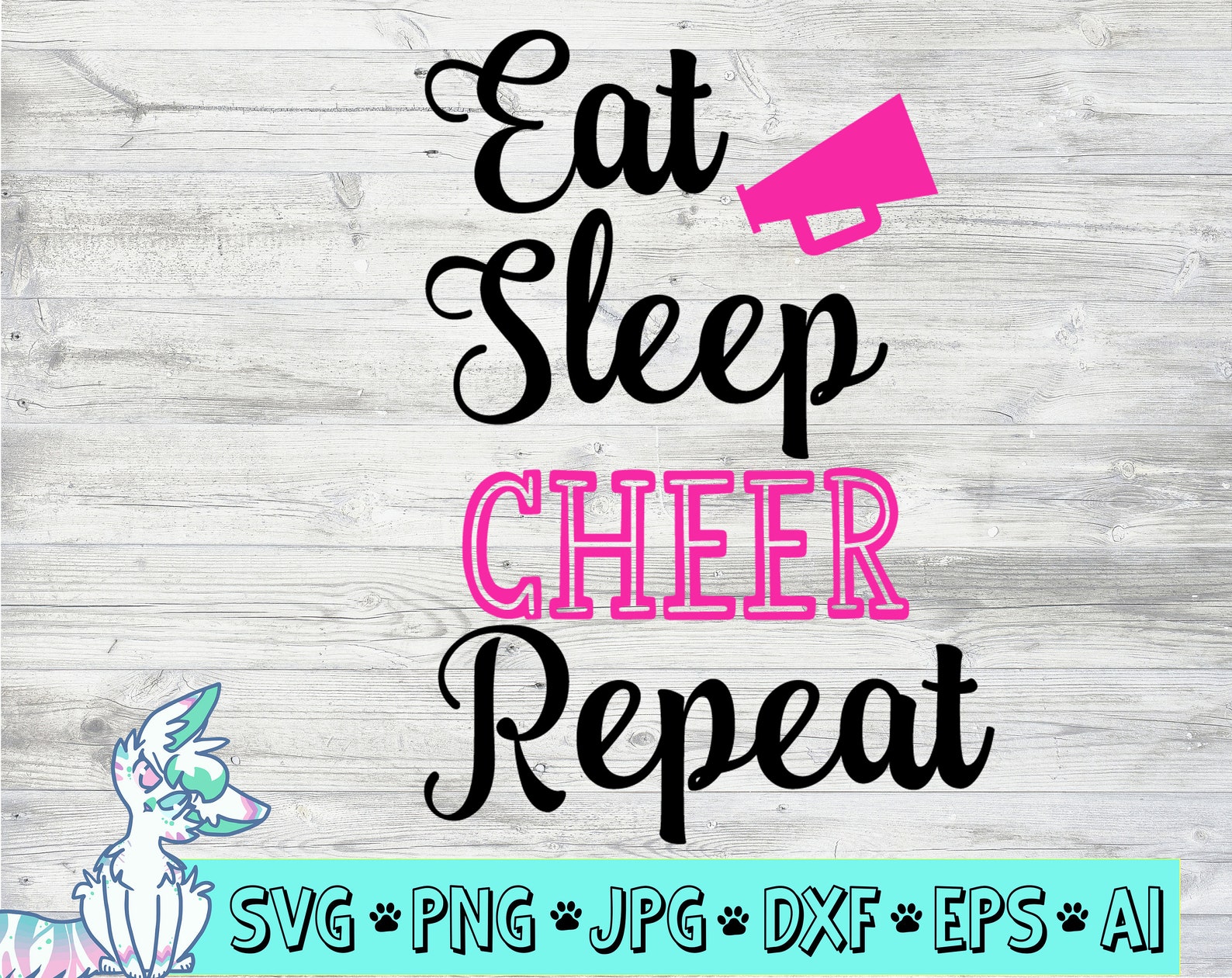 Eat Sleep Cheer Repeat Svg Cheer Mom Svg Cheerleader Svg - Etsy