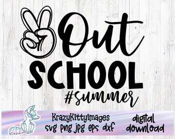 Peace Out Preschool SVG, Last Day of School SVG, Kids End of School ...