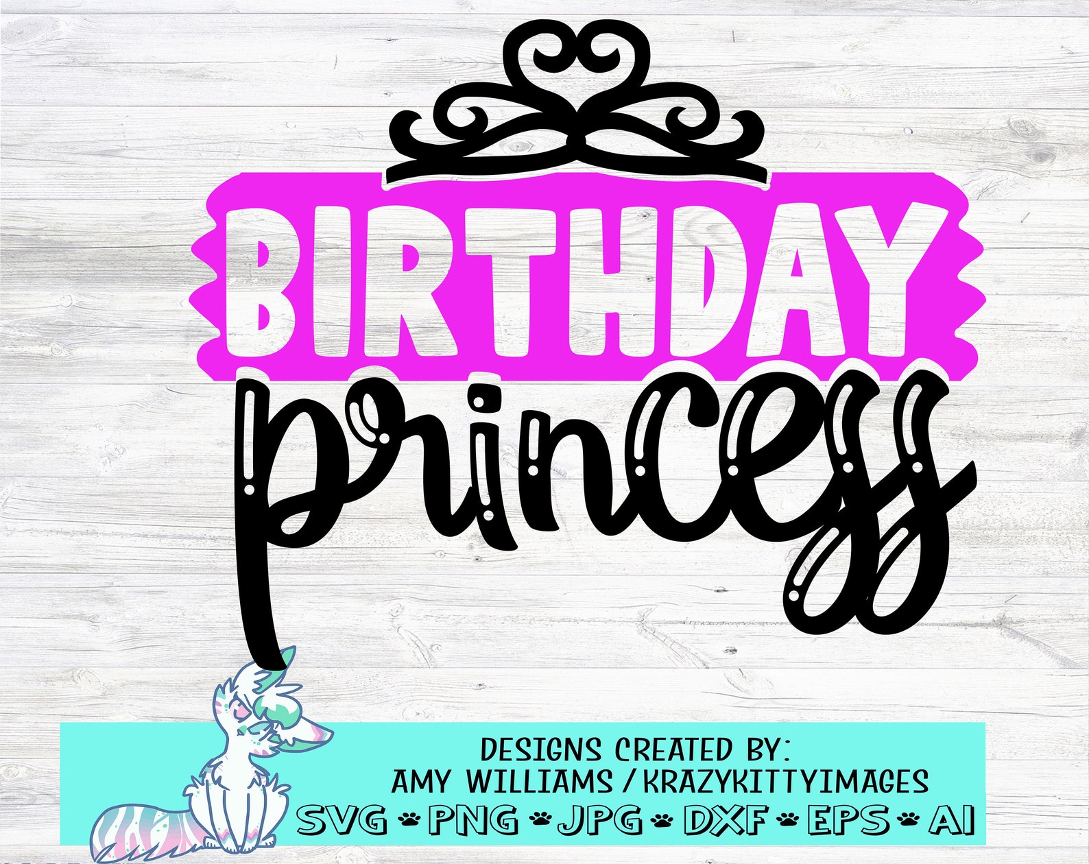 Birthday Princess Svg Girls Birthday Svg Little Girls | Etsy