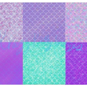 Mermaid Galaxy Digital Paper Seamless Background Rainbow - Etsy