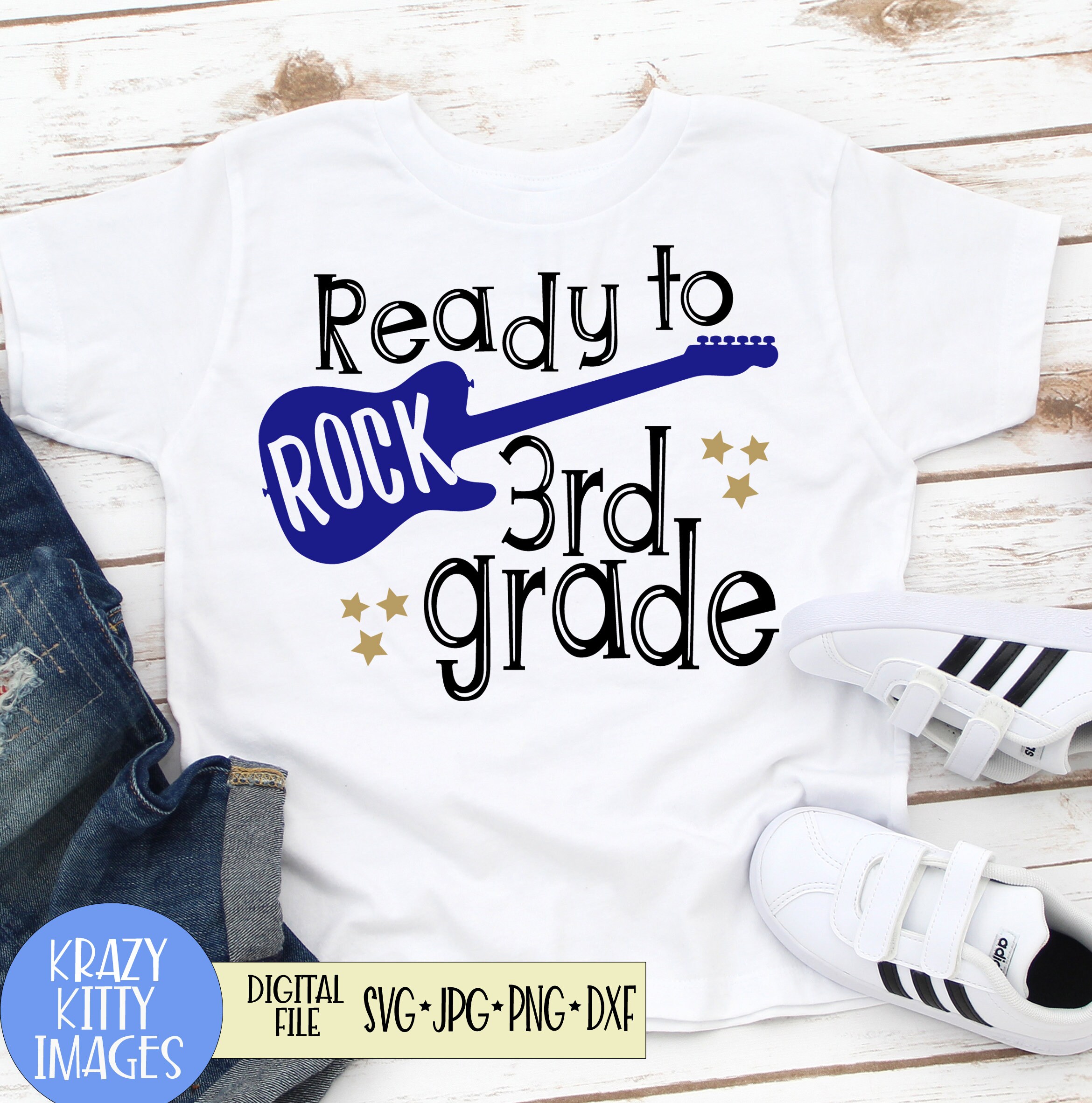 Ready to Rock 3rd Grade SVG 1st Day of School Back to | Etsy