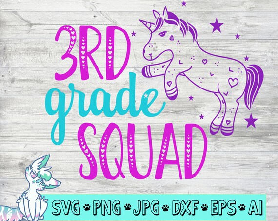Third Grade Svg 3rd Grade Svg Teacher Svg 3rd Grade Squad | Etsy