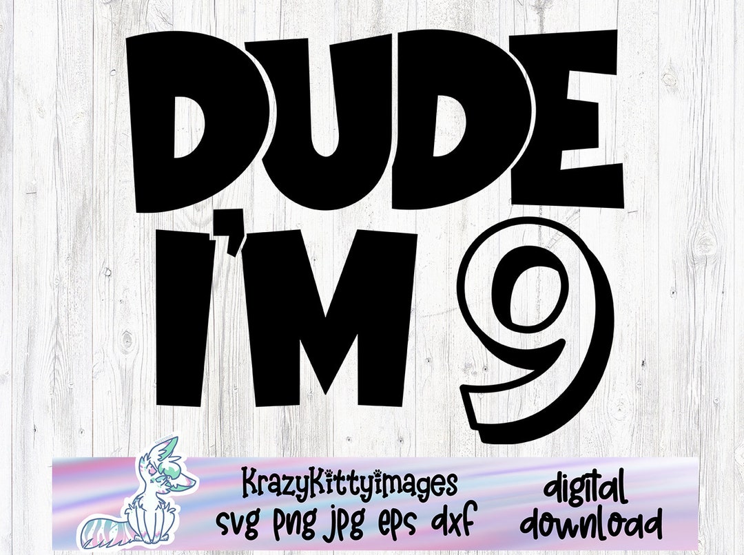 Ninth Birthday Svg, 9 Years Old Birthday Boy Cut File, Funny Birthday ...