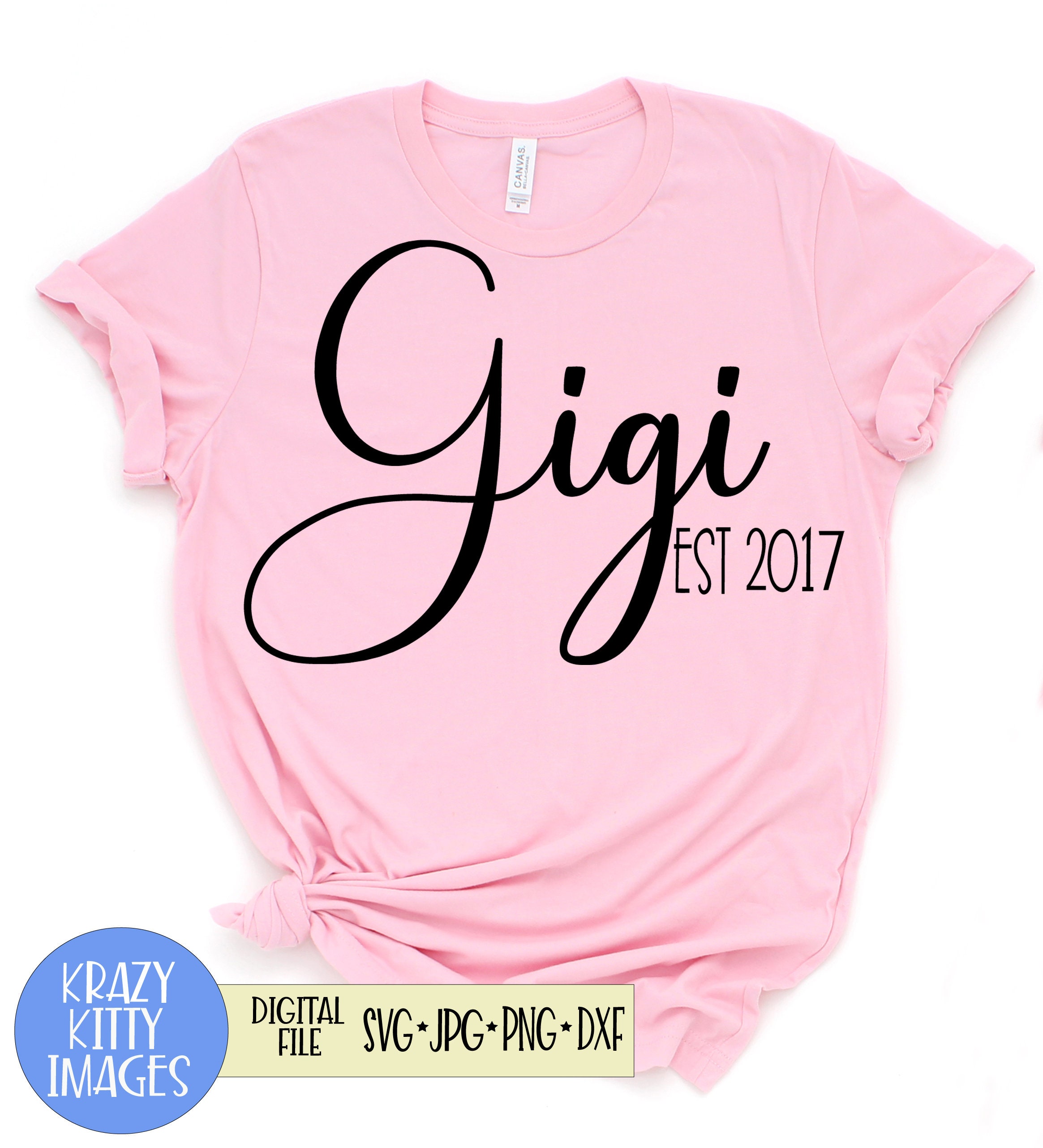 Gigi est 2017 mothers day svg new baby svg grandma svg | Etsy