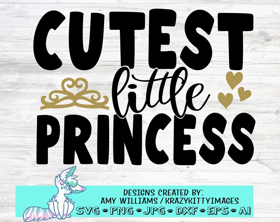 Cutest Little Princess Svg, Princess Svg, Girls Birthday Svg, Birthday ...