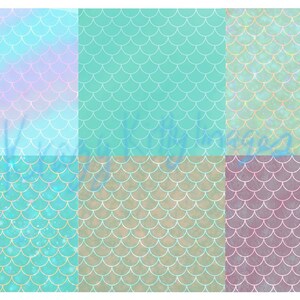 Mermaid Galaxy Digital Paper Seamless Background Rainbow - Etsy