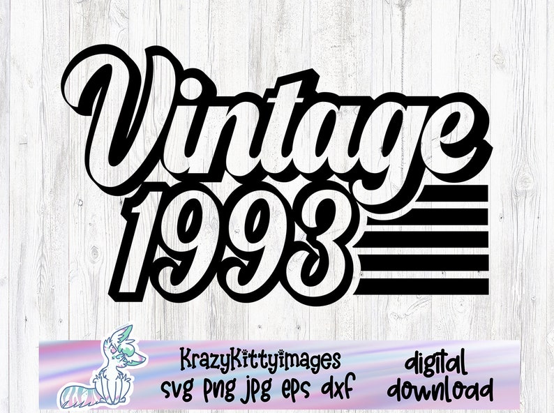 Vintage 1993 Svg 30 Years Old 30th Birthday Birthday Svg - Etsy