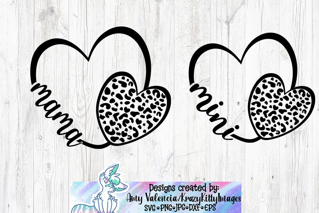 Leopard Mini Svg, Mini Mama Svg, Mama and Mini Svg, Cheetah Svg, Mini ...
