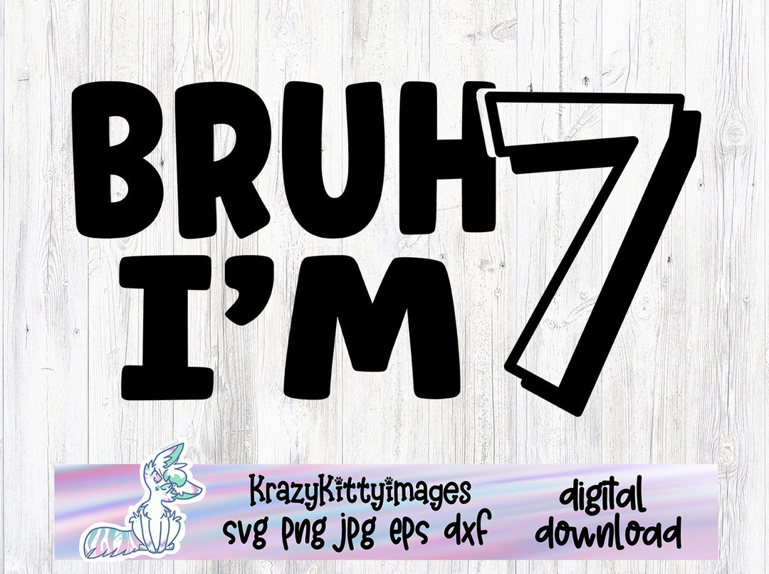 Seventh Birthday Svg, 7 Years Old Birthday Boy Cut File, Funny Birthday ...