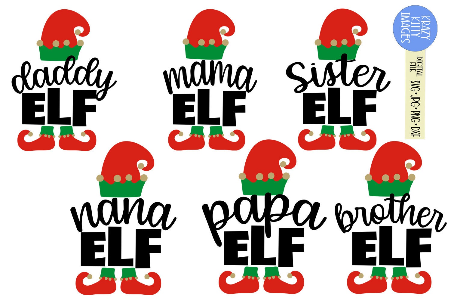 Family Elves Svg Christmas Svg Bundle Sister Elf Svg | Etsy