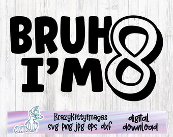 8th Birthday SVG 8 Birthday Svg 8th Birthday Shirt Boy Svg - Etsy