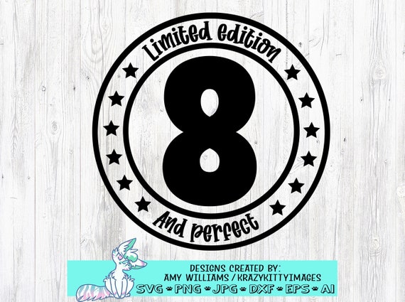Number 8 Birthday Svg Eight Svg 8 Year Old Svgeight - Etsy