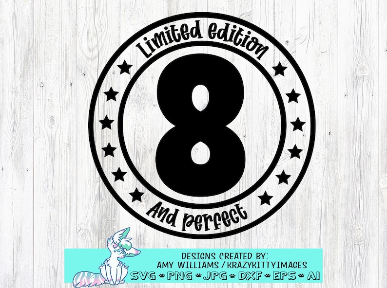 Number 8 Birthday Svg Eight Svg 8 Year Old Svgeight - Etsy
