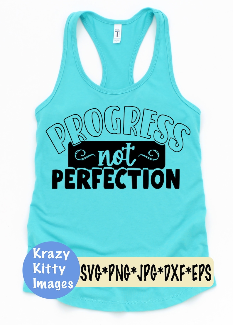 Progress Not Perfection Svg Workout Shirt Svg Gym Shirt Svg - Etsy