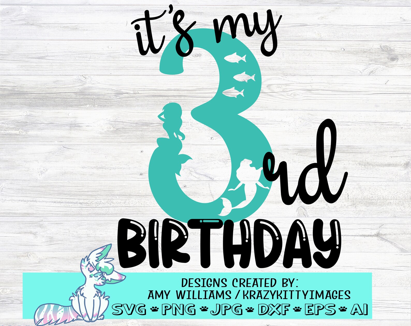 3rd Birthday Svg Third Birthday Svg Ocean Birthday Svg Svg | Etsy