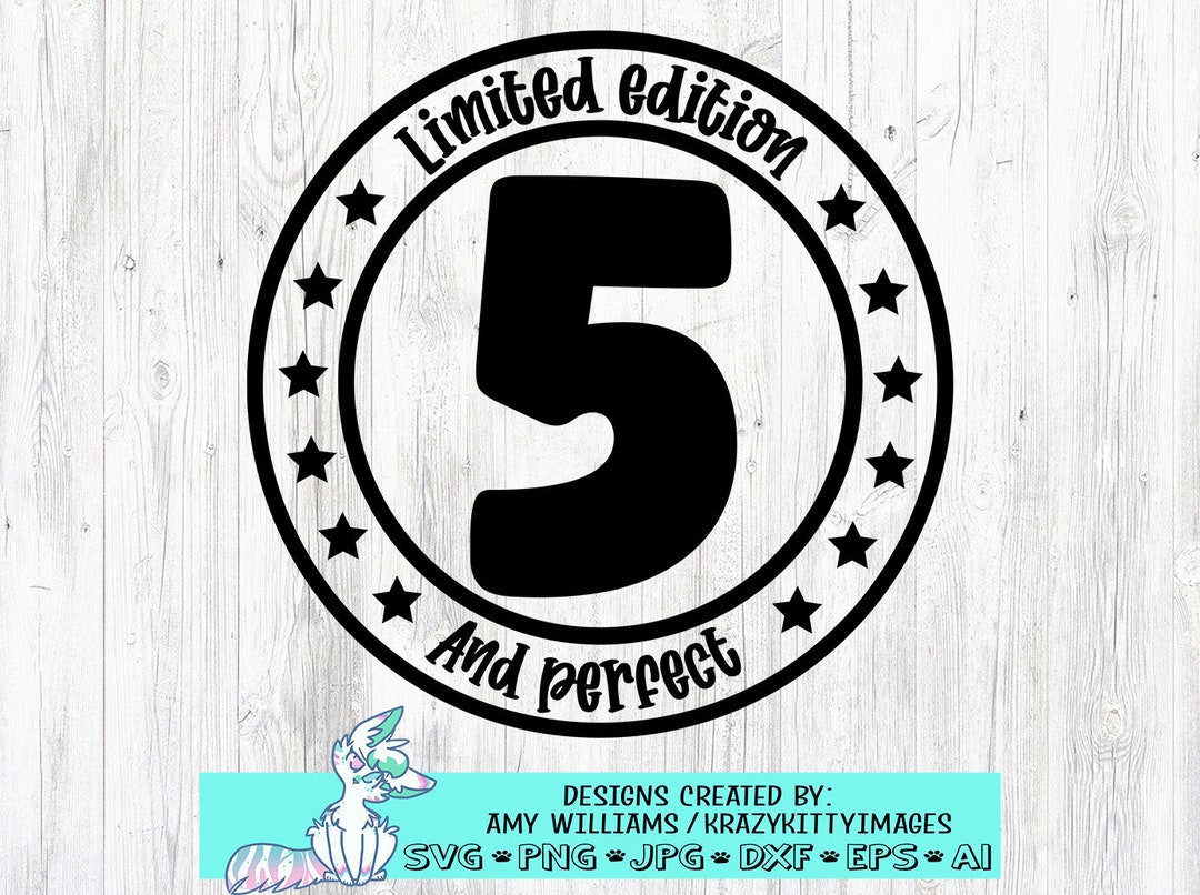 Number 5 Birthday Svg, Five Svg, 5 Year Old Svg, Fifth Birthday Svg, 5 ...