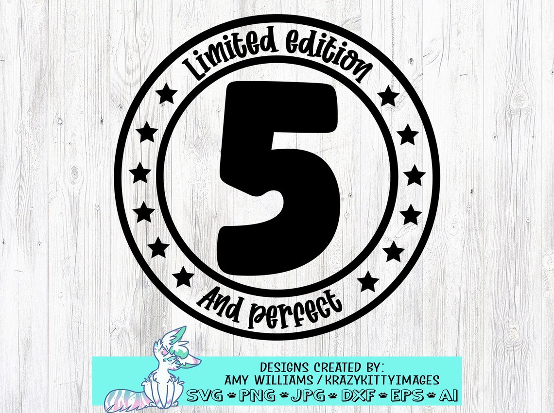 Number 5 Birthday Svg Five Svg 5 Year Old Svg Fifth - Etsy