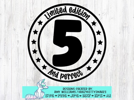 Number 5 Birthday Svg Five Svg 5 Year Old Svg Fifth - Etsy