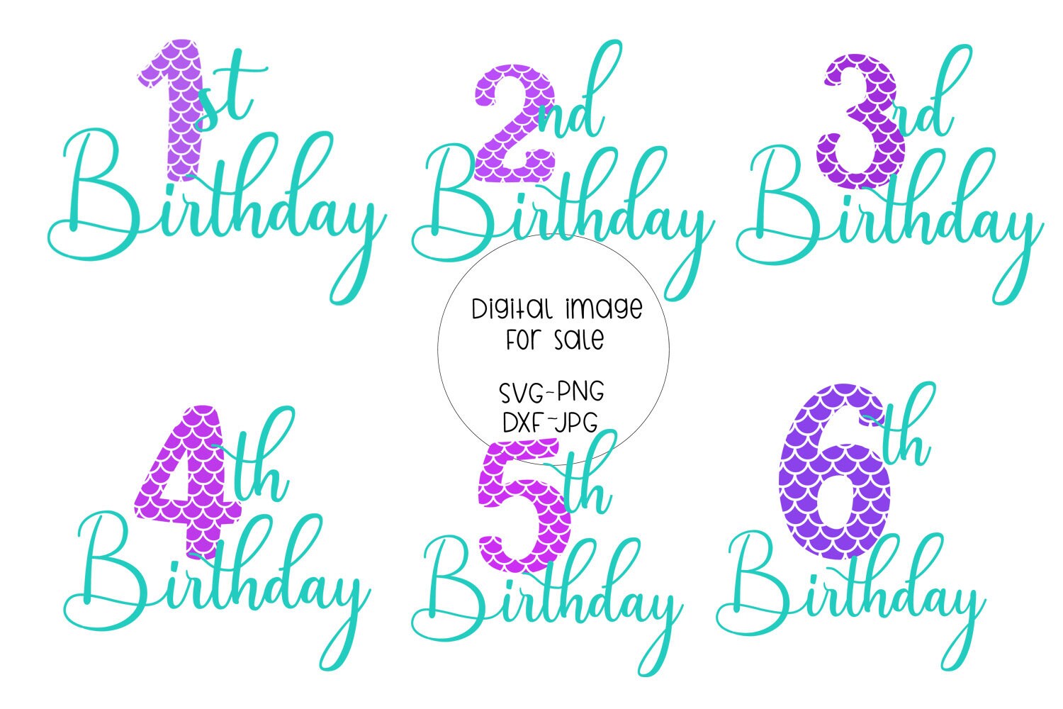 Mermaid Bundle Svg Mermaid Birthday Svg 1st Birthday Mermaid - Etsy