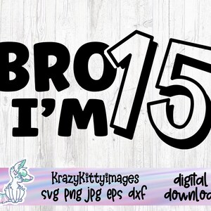 Fifteen Years Birthday Svg, 15 Years Old Birthday Boy Cut File, Funny ...