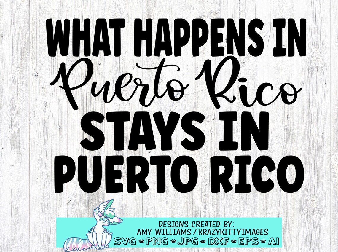 Puerto Rico Svg Family Vacation Svg Cut File Png Print and - Etsy