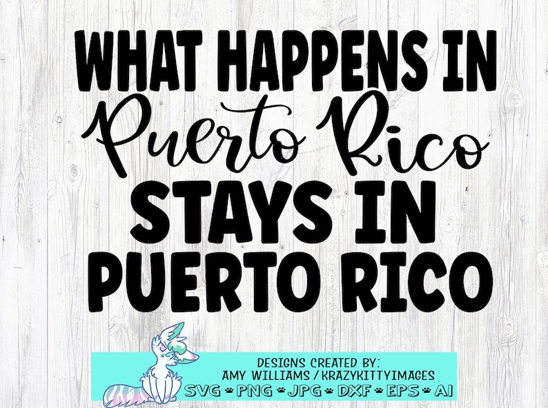 Puerto Rico Svg Family Vacation Svg Cut File Png Print and - Etsy