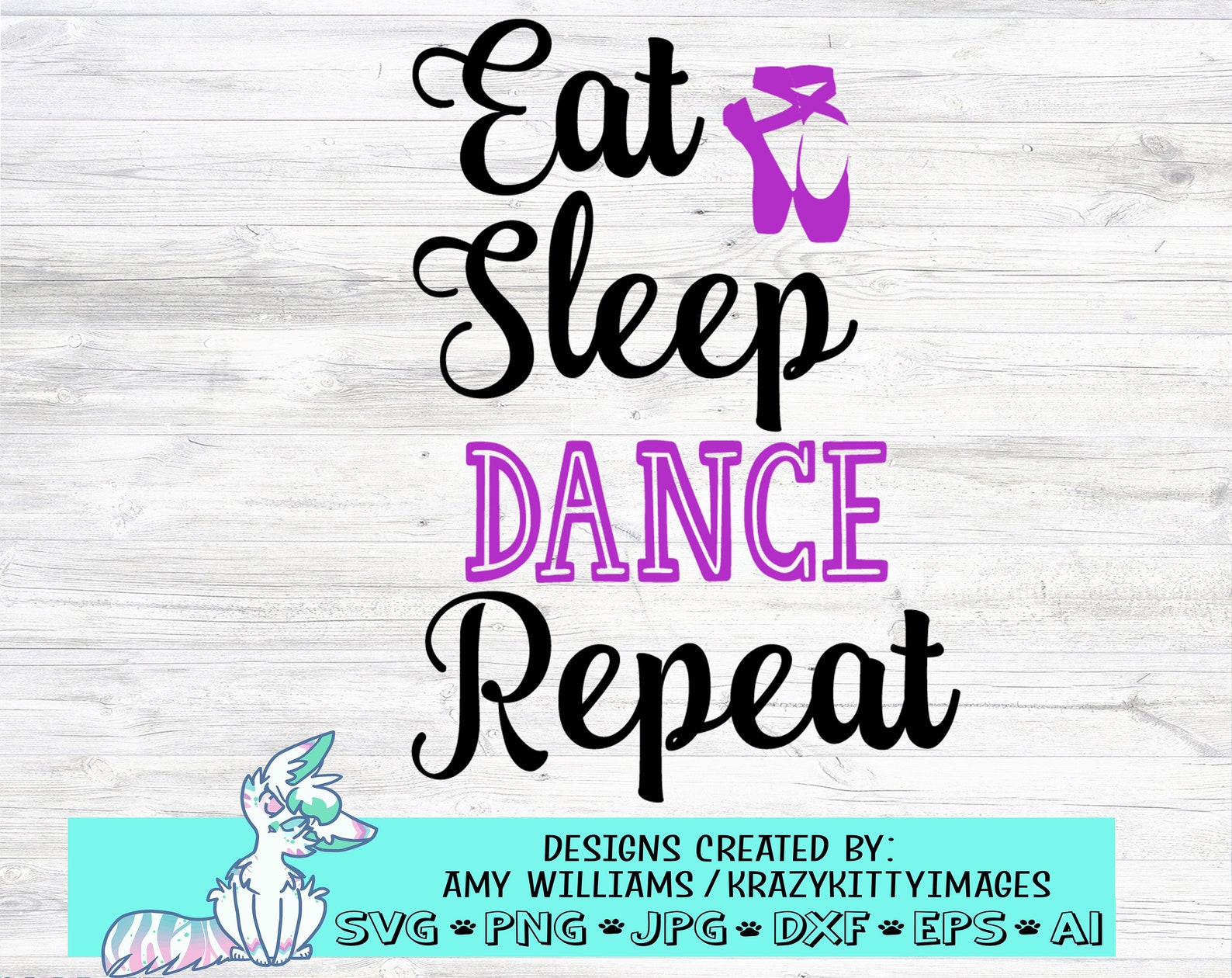 Eat Sleep Dance Repeat SVG File Cut File Dancer Quote Dance | Etsy