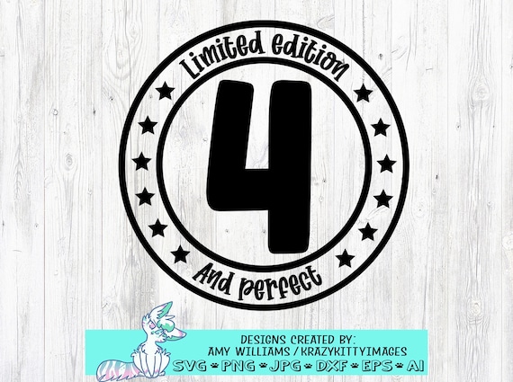 Number 4 Birthday Svg Four Svg Four Year Old Svg Fourth | Etsy