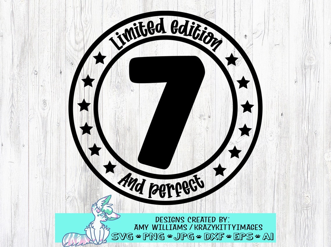 Number 7 Birthday Svg, Seven Svg, 7 Year Old Svg, Seven Birthday Svg, 7 ...