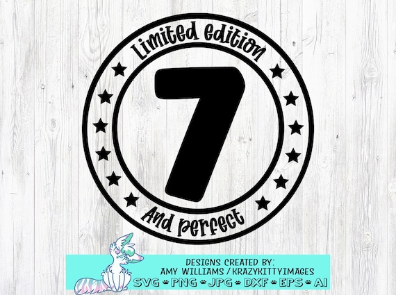 Number 7 Birthday Svg Seven Svg 7 Year Old Svg Seven - Etsy