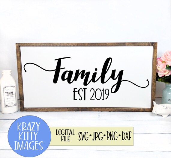 Svg Files Family Svg Family Est Svg Svg Wall Art Home - Etsy Israel