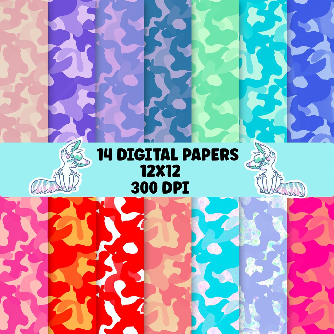 Digital Papers Camo Background Jpg, Printable Scrapbook Papers ...