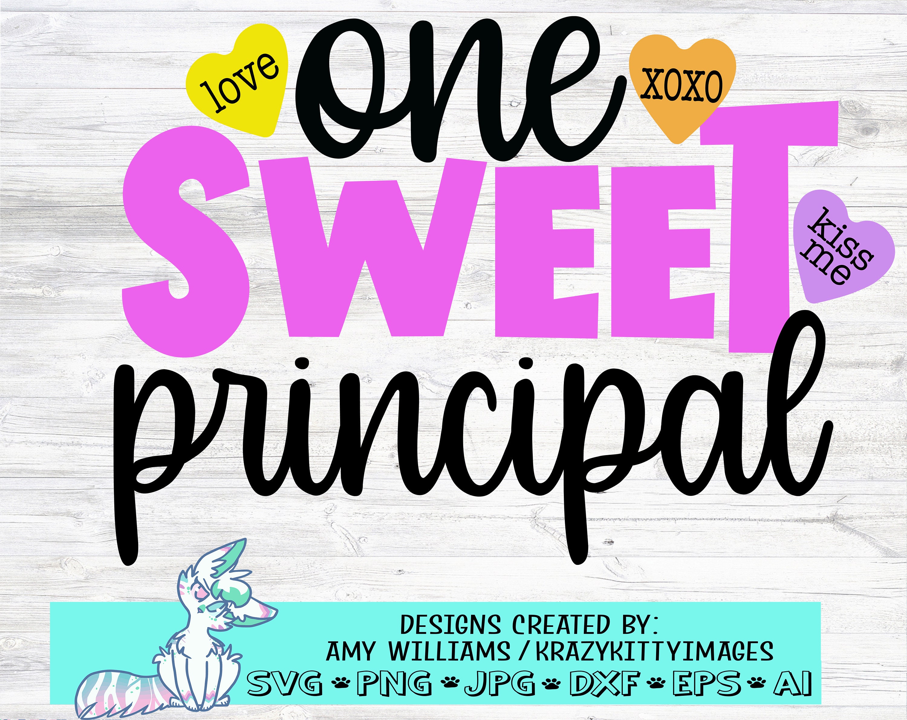 One sweet principal svg principal valentines day svg | Etsy