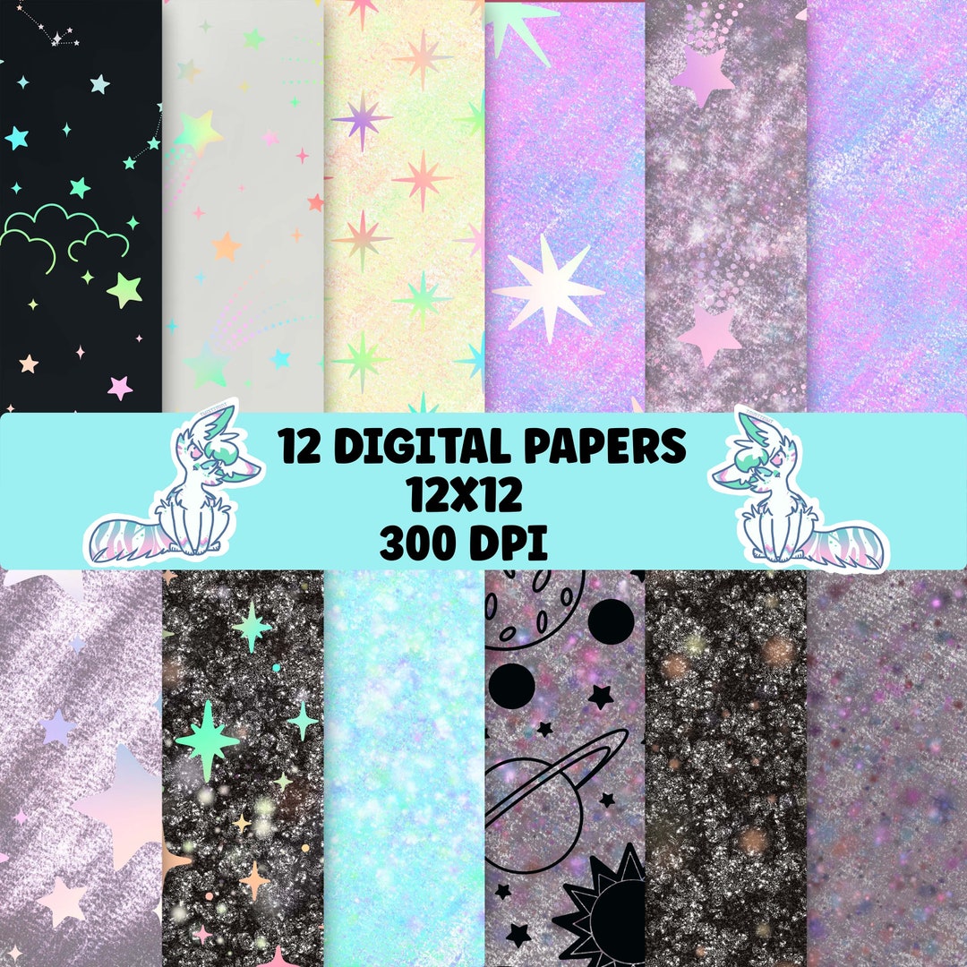 Galaxy Watercolor Digital Paper, SEAMLESS Pattern, Stardust Background ...
